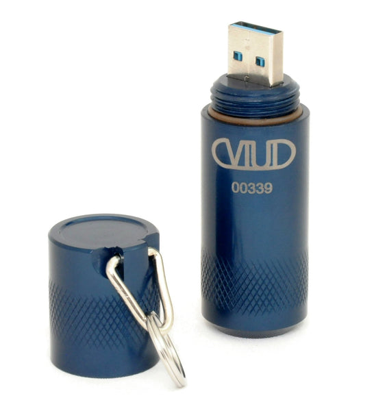 128GB Aluminum Blue VIUD – VIUD: the Virtually Indestructible USB Drive